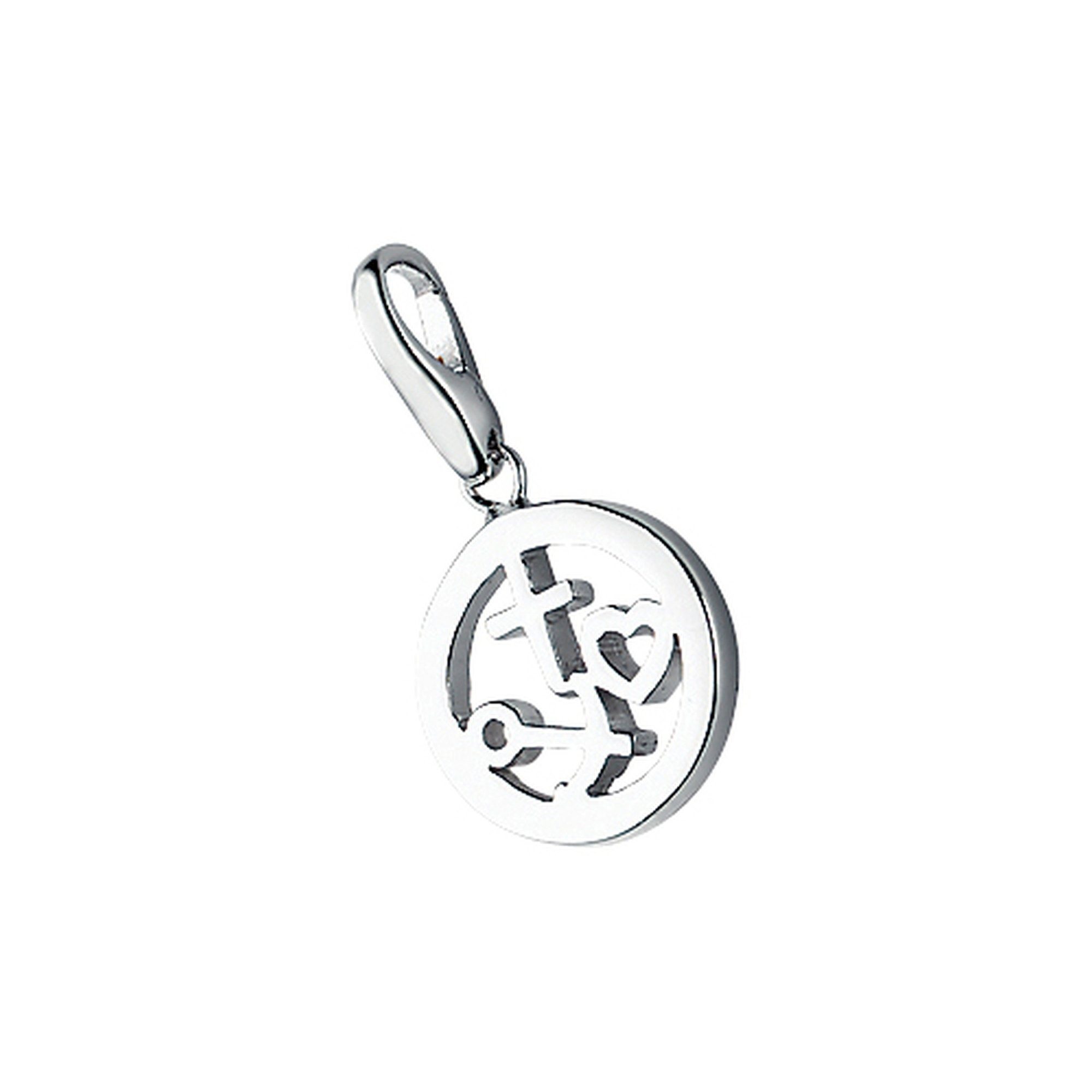 GIORGIO MARTELLO MILANO Charm-Einhänger Glaube Liebe Hoffnung, Silber 925, 925 Sterling Silber ...