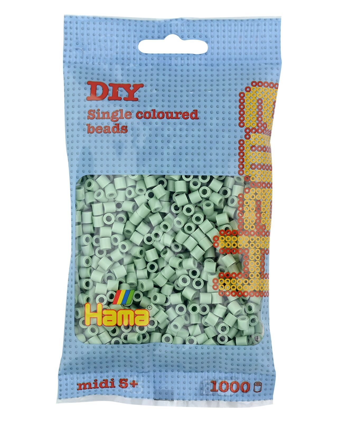 Hama Bügelperlen Hama Beutel mit 1000 Midi-Bügelperlen eukalyptus