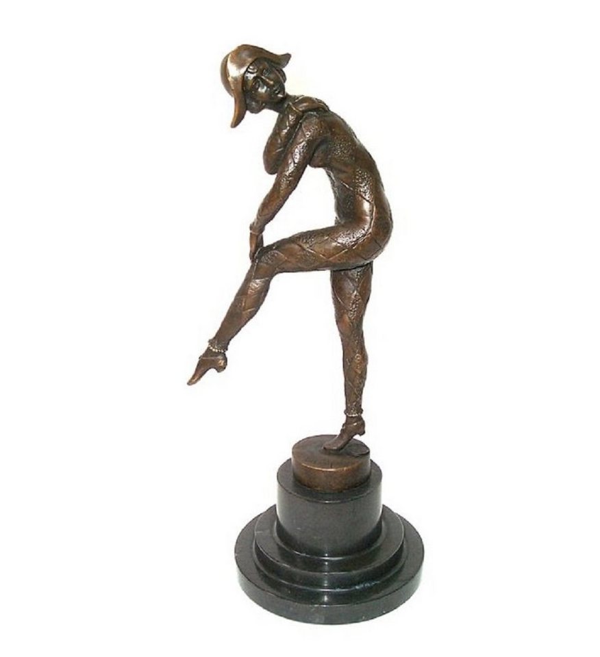 Linoows Dekoobjekt Bronzefigur Bronze Skulptur Harlekinade Chiparus