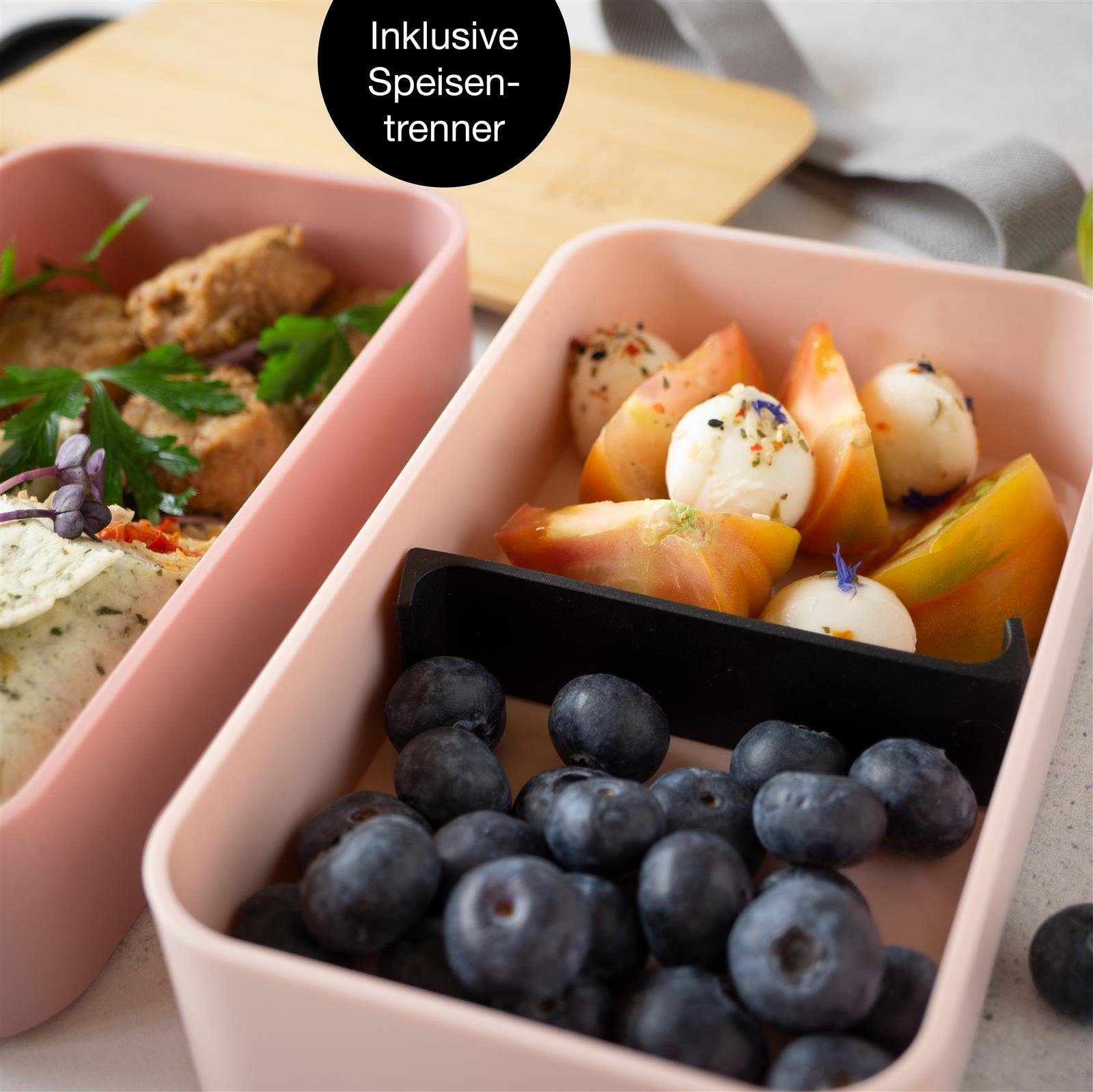 Moritz & Moritz Lunchbox Bento Box, Kunststoff, Bambus, Elasthan, (Set ...