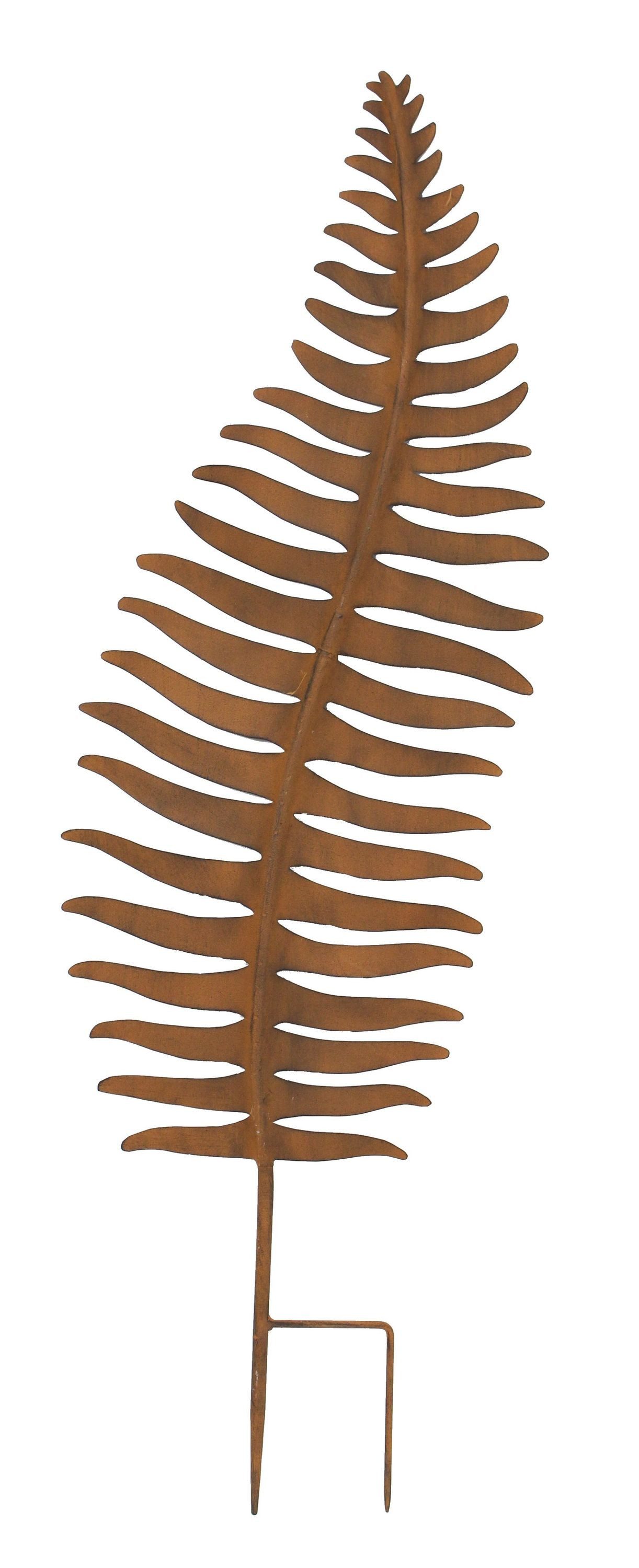 Frank Flechtwaren Gartenstecker Gartenstecker Farnblatt Metall Rost ...