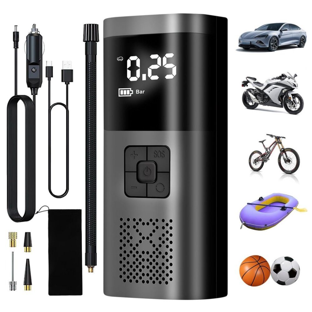 Blingbin Akku Luftpumpe 8000mah Elektrische Luftpumpe Auto Reifen