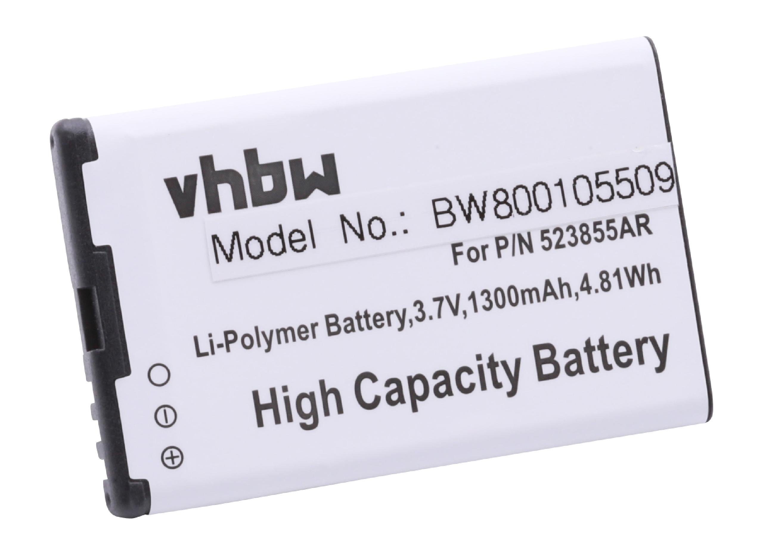 vhbw passend für Sagem Alium, 253491226 Mobilfunk (1300mAh, 3,7V, Li-Polymer) Akku 1300 mAh