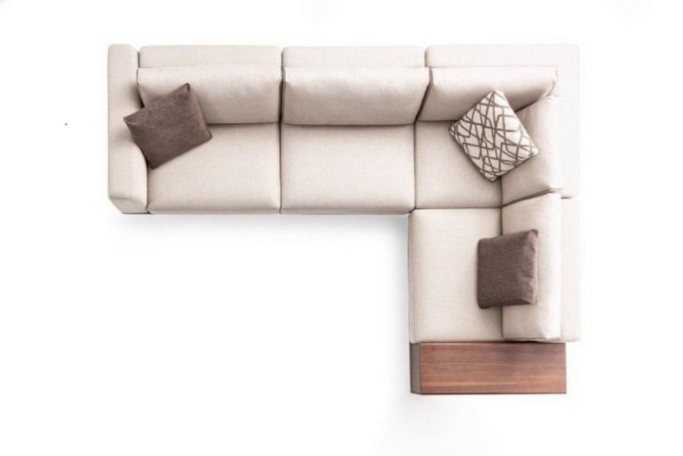 Jvmoebel Ecksofa Weißes Ecksofa Stoffsofa L Form Stoff Sofas Grau