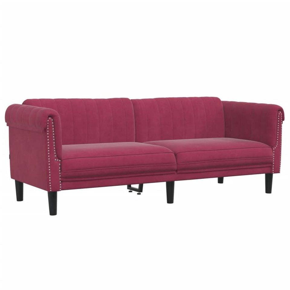 Vidaxl Sofa 3 Sitzer Weinrot Samt Couch
