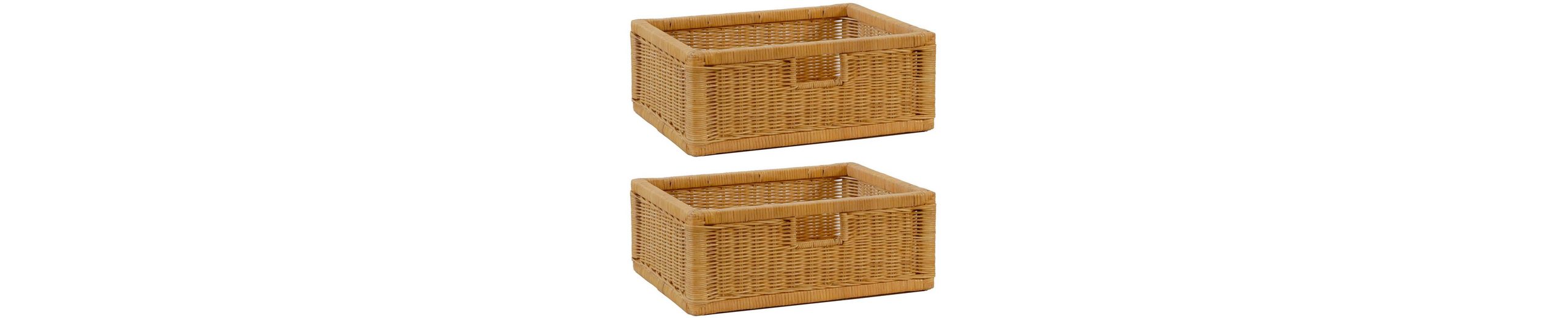 Krines Home Regalkorb »2er Set Regalkorb Aufbewahrungskorb Korb ...