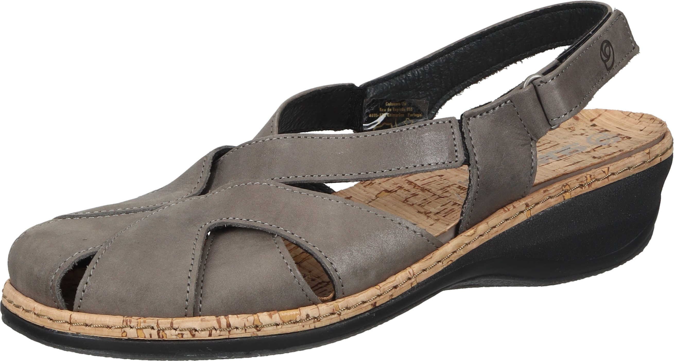 Suave Slings Sandale aus echtem Leder, Lederfutter
