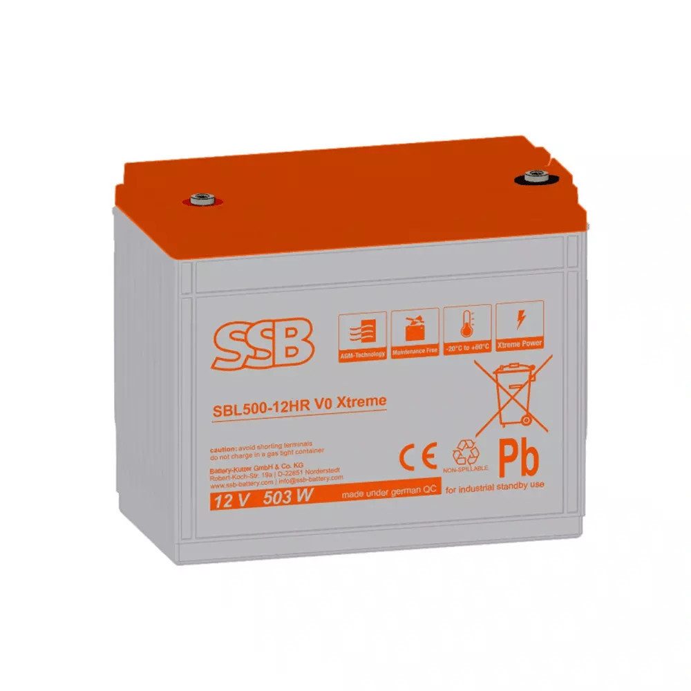 SSB Battery SSB Blei Akku SBL120-12i(sh) AGM M8 Schraubanschluss 12V 120Ah Bleiakkus, SSB ...