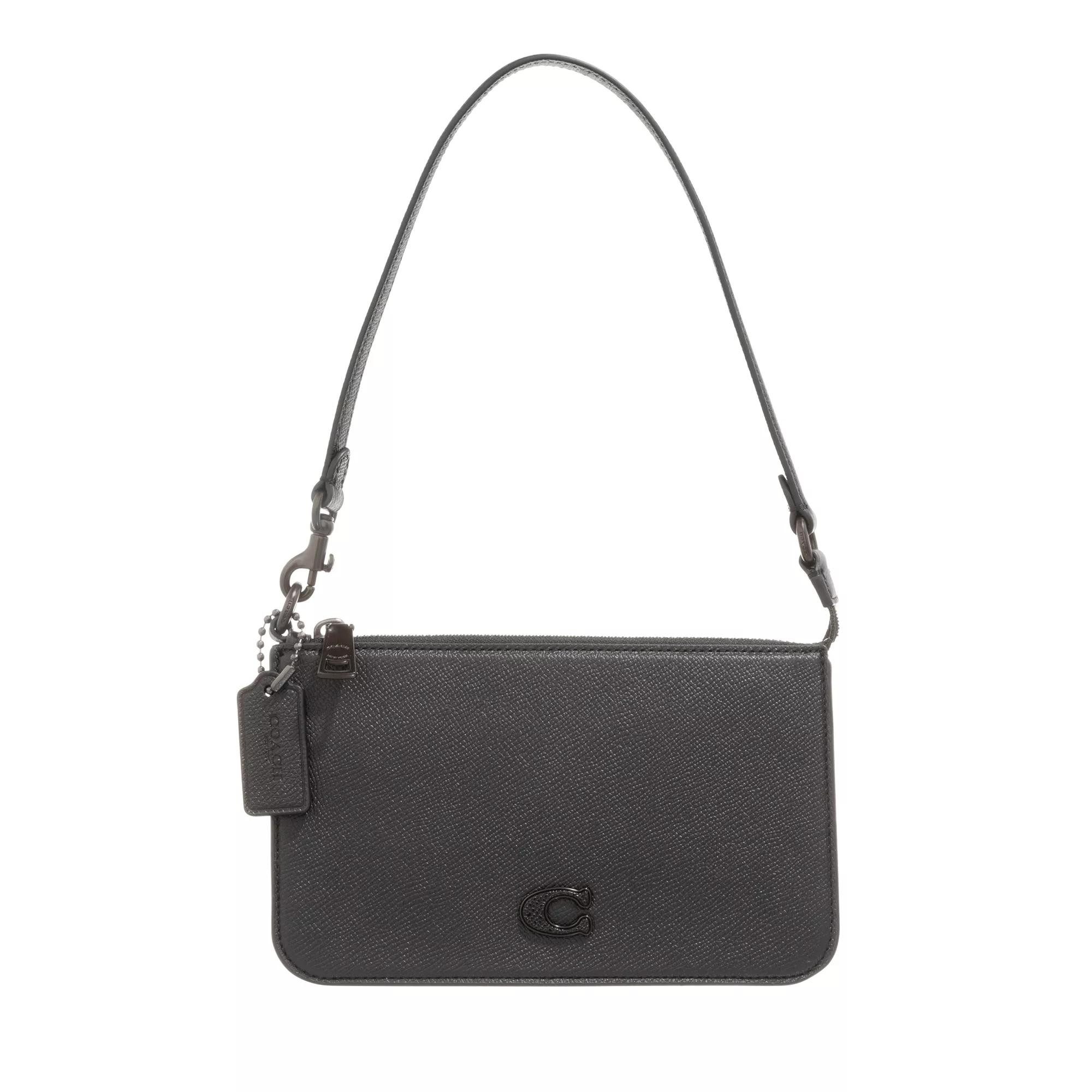 COACH Handtasche black (1-tlg), Material: Textil,Leder,Leder