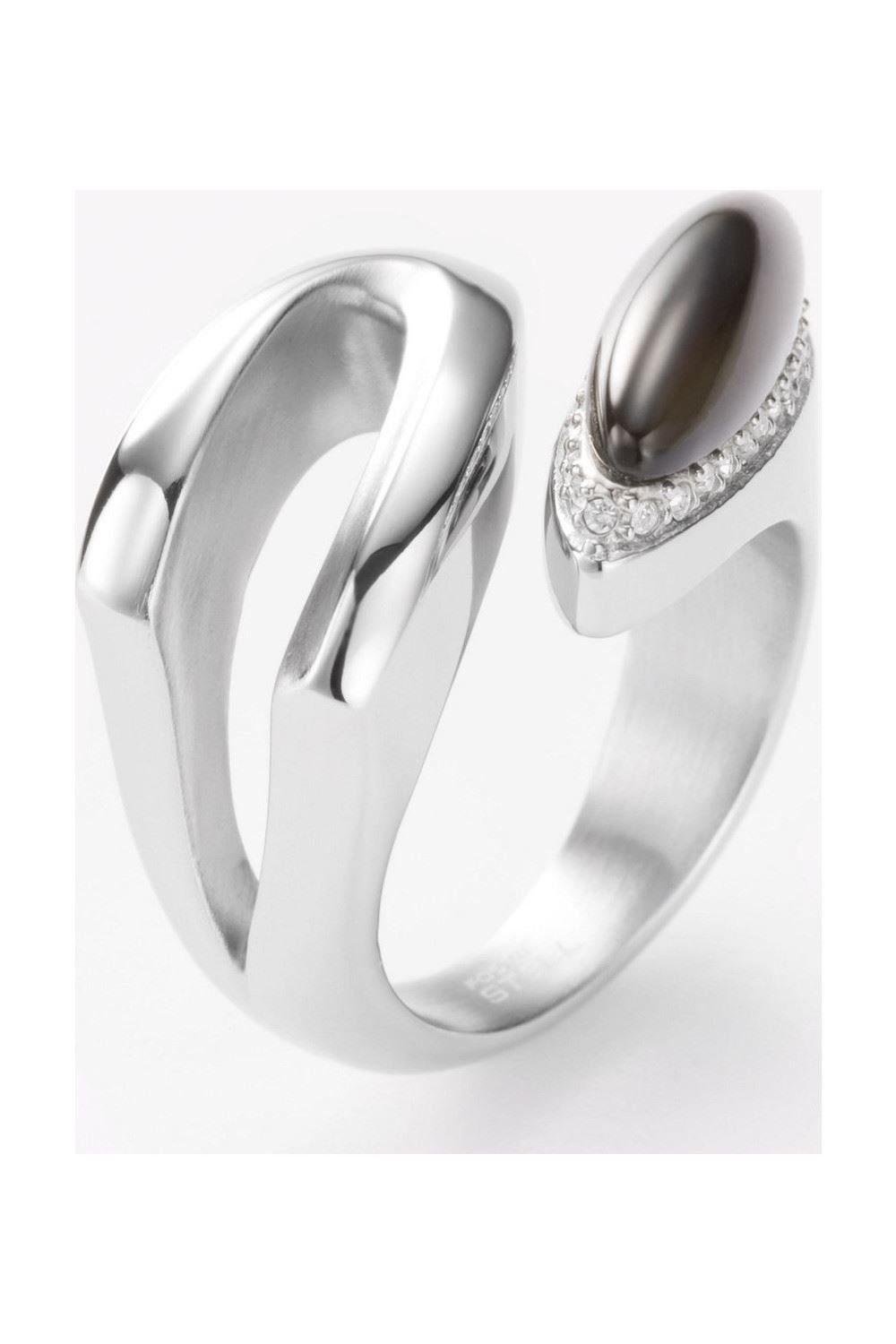 Fossil Fingerring JF85861040504, offenes Ringdesign mit Zirkonia