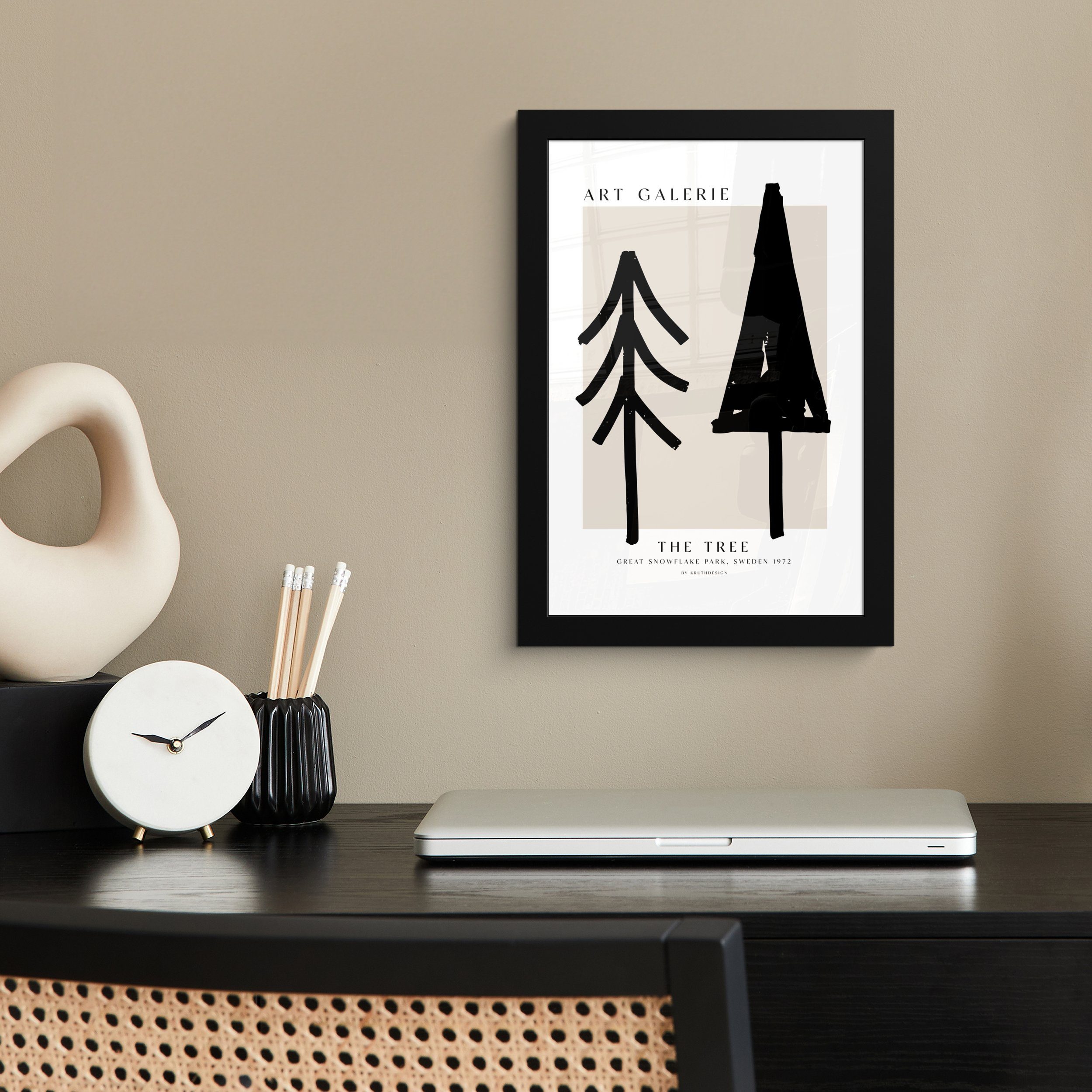 Muchowow Poster Bäume Weihnachten Schwarz Party 1 St