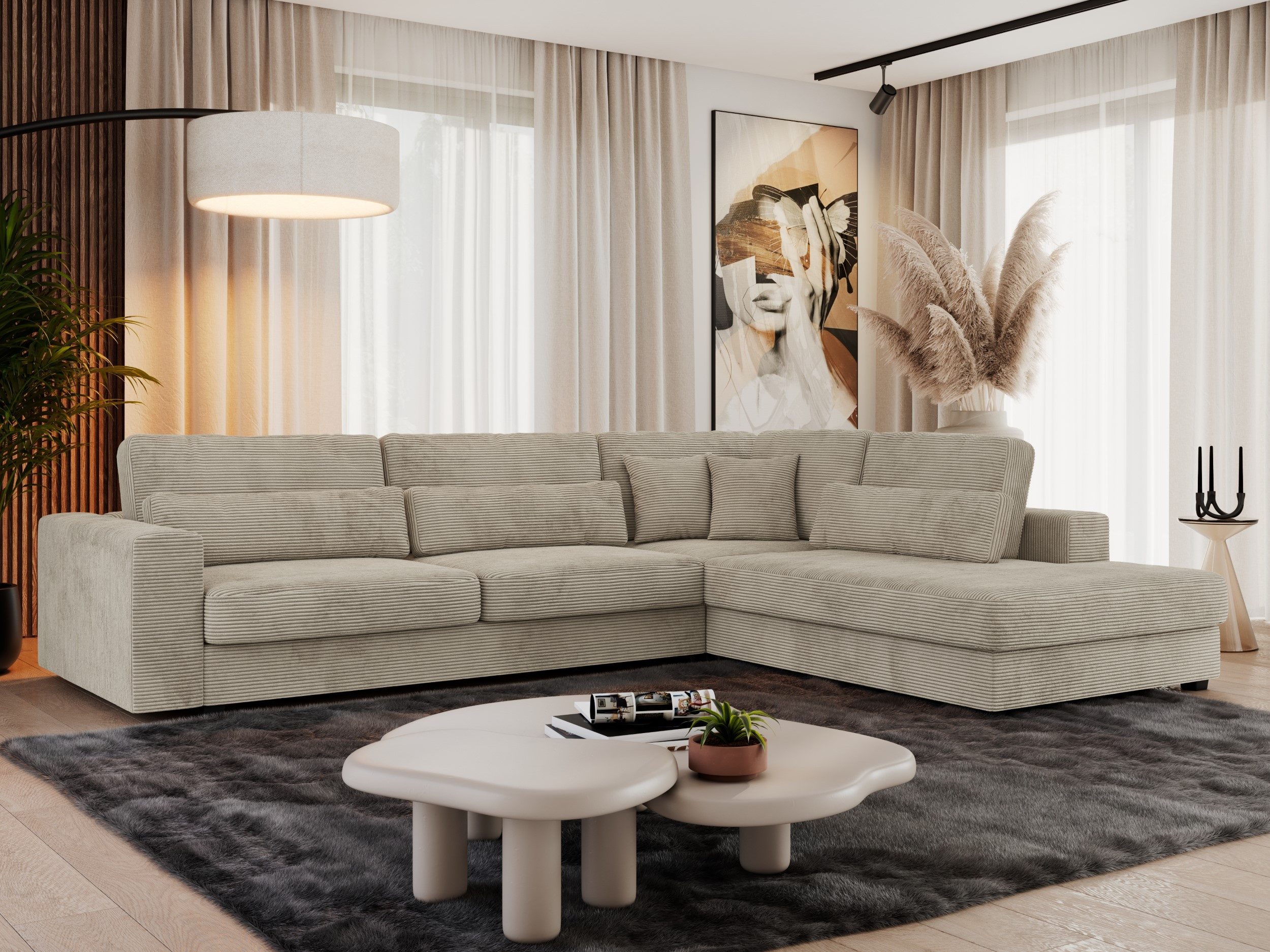 MKS MÖBEL Ecksofa SAVONA, Set, Ecksofa L-form, für Wohnzimmer, lose ...