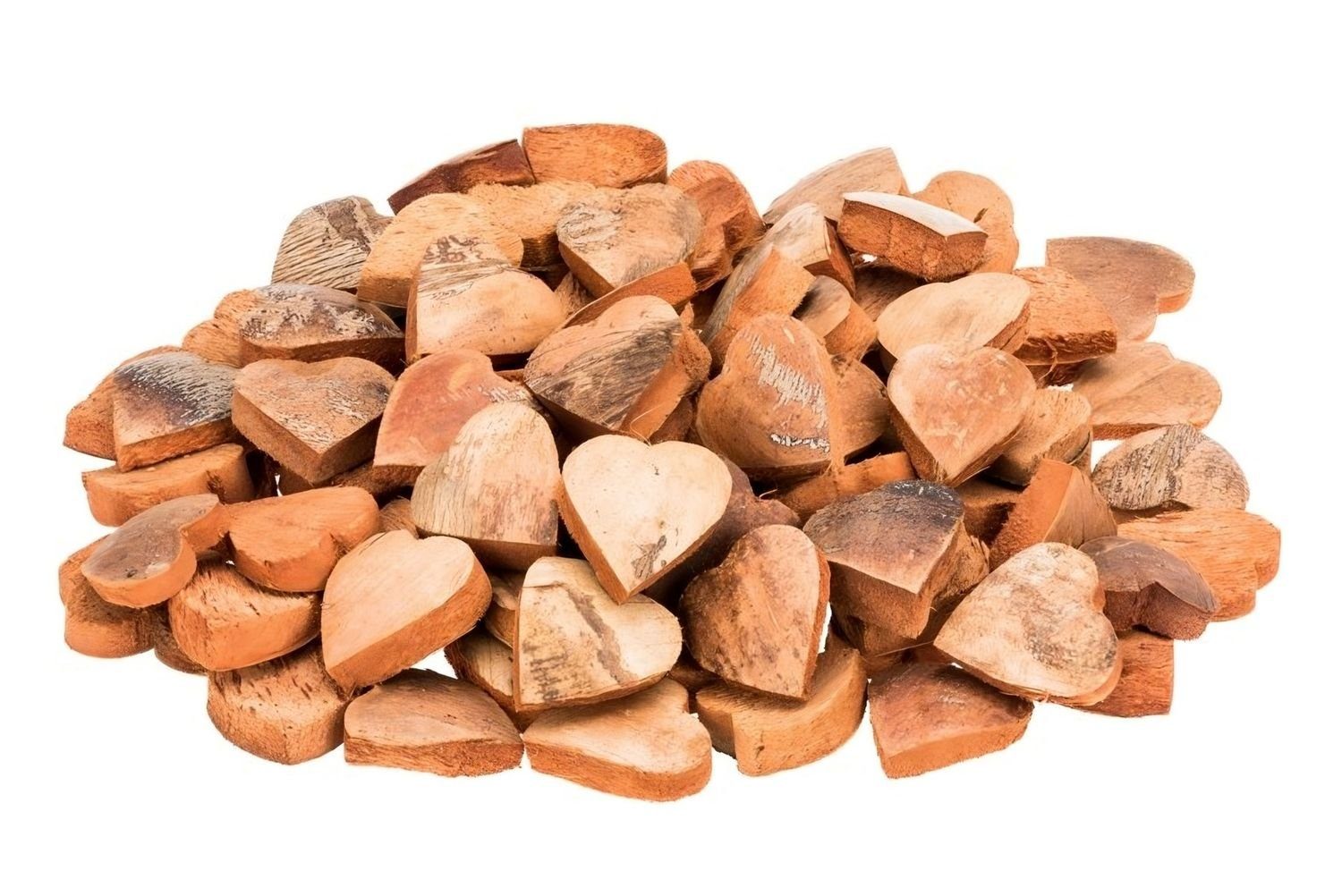 Nadeco Bastelnaturmaterial Kokos Herz In Natur Verpackt Mit 100 Stück