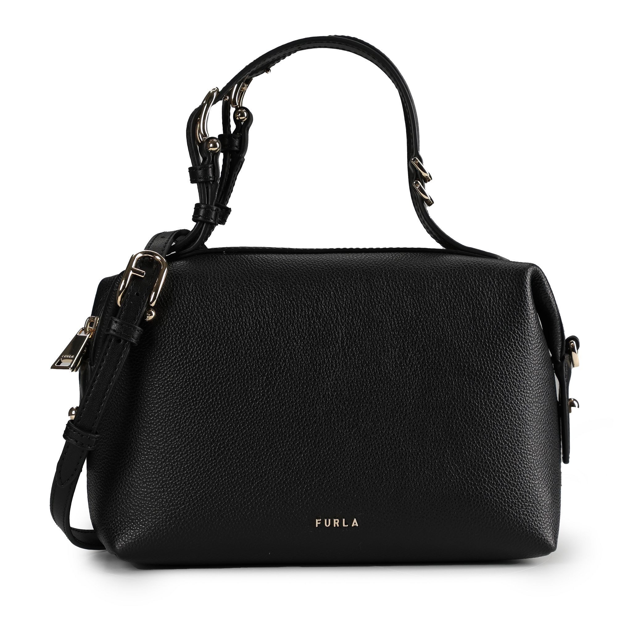 Furla Henkeltasche Double, Leder, Tasche mit Henkel
