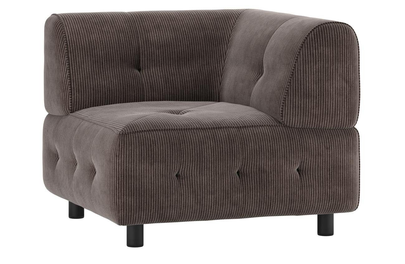 WOOOD Sofa Louis Eck-Element aus Rippstoff