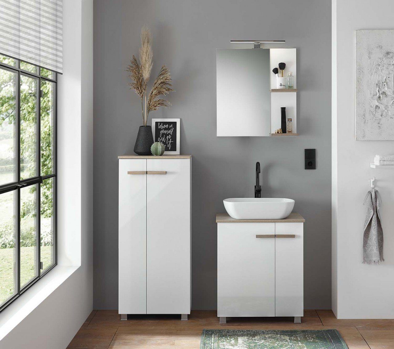 Möbel Stellbrink Badezimmer-Set Solid Badezimmerset IV