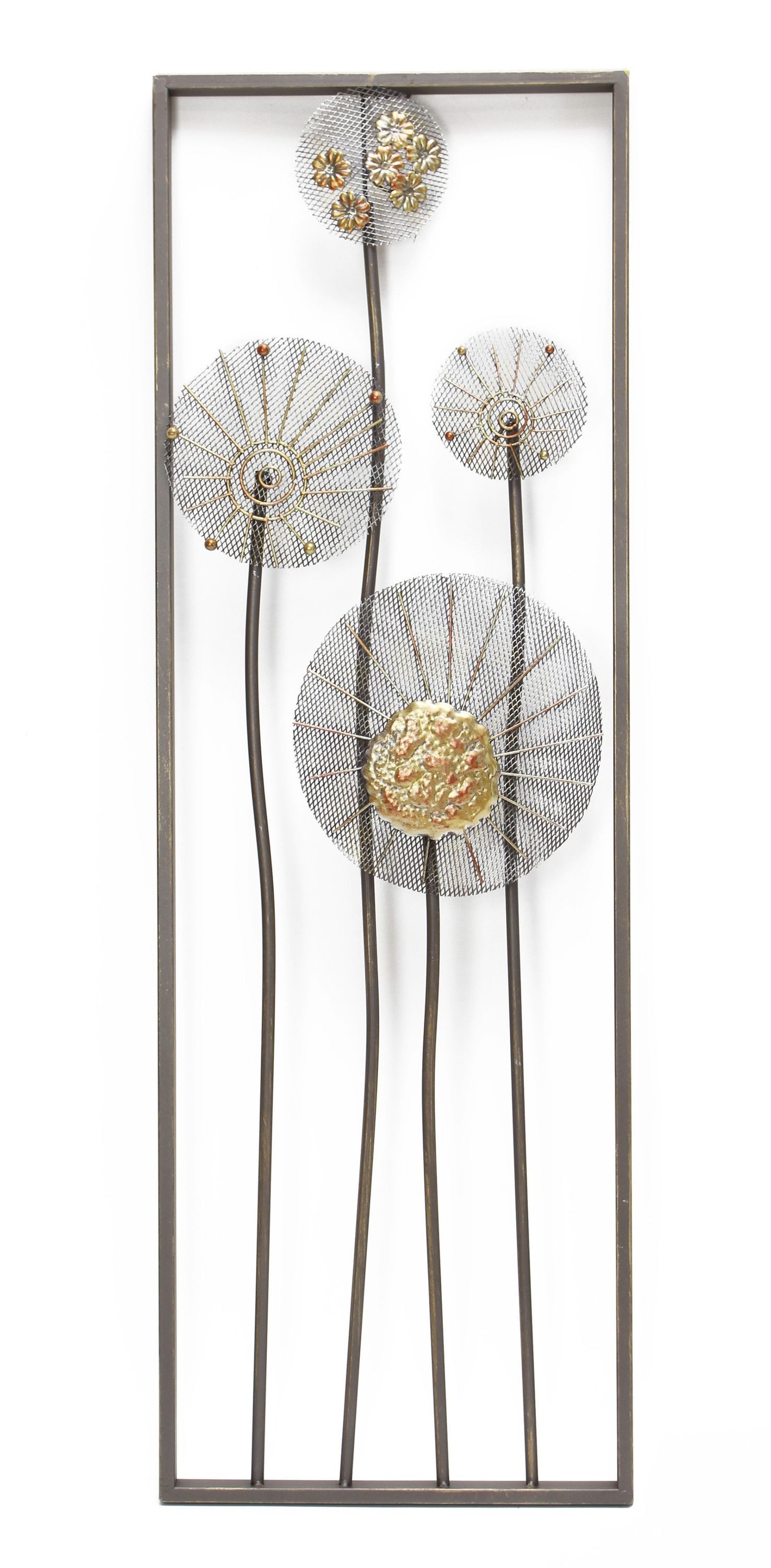 Frank Flechtwaren Bild Wanddeko Flowers
