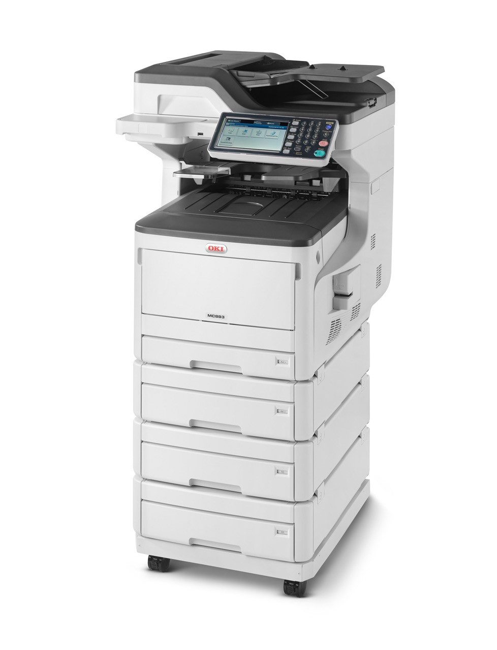 OKI Oki MC883dnv A3 Farblaserdrucker/Scanner/Kopierer/Fax/4. Papierfach ...