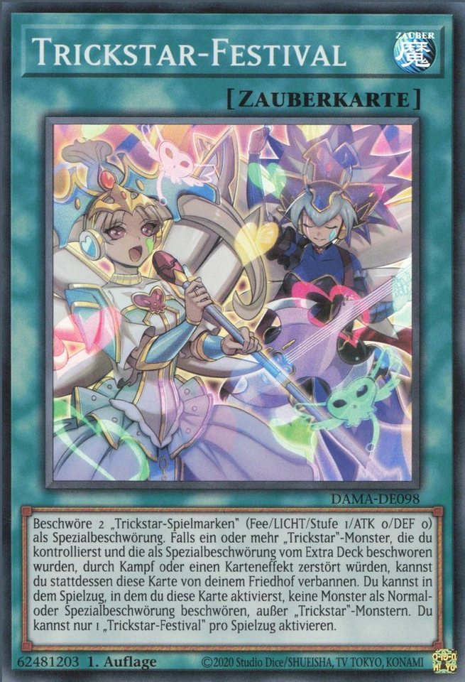 Recollectibles Sammelkarte Yugioh Karte Trickstar Festival Deutsch Yu