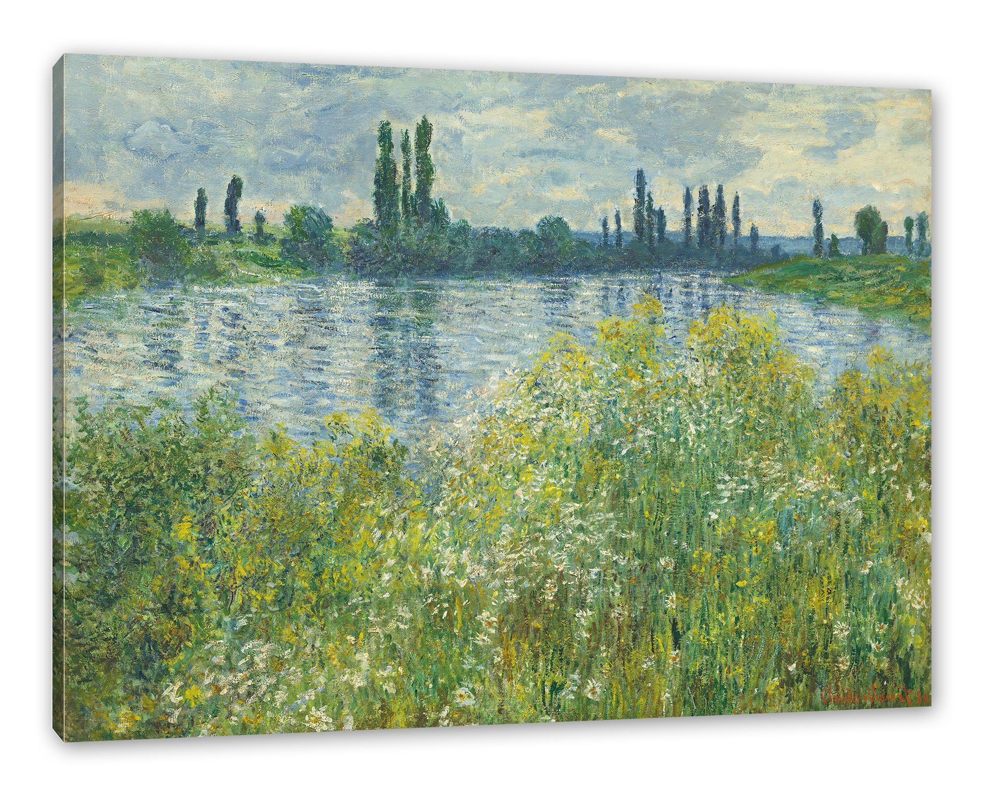 Pixxprint Leinwandbild Claude Monet Île Aux Fleurs Bei Vétheuil