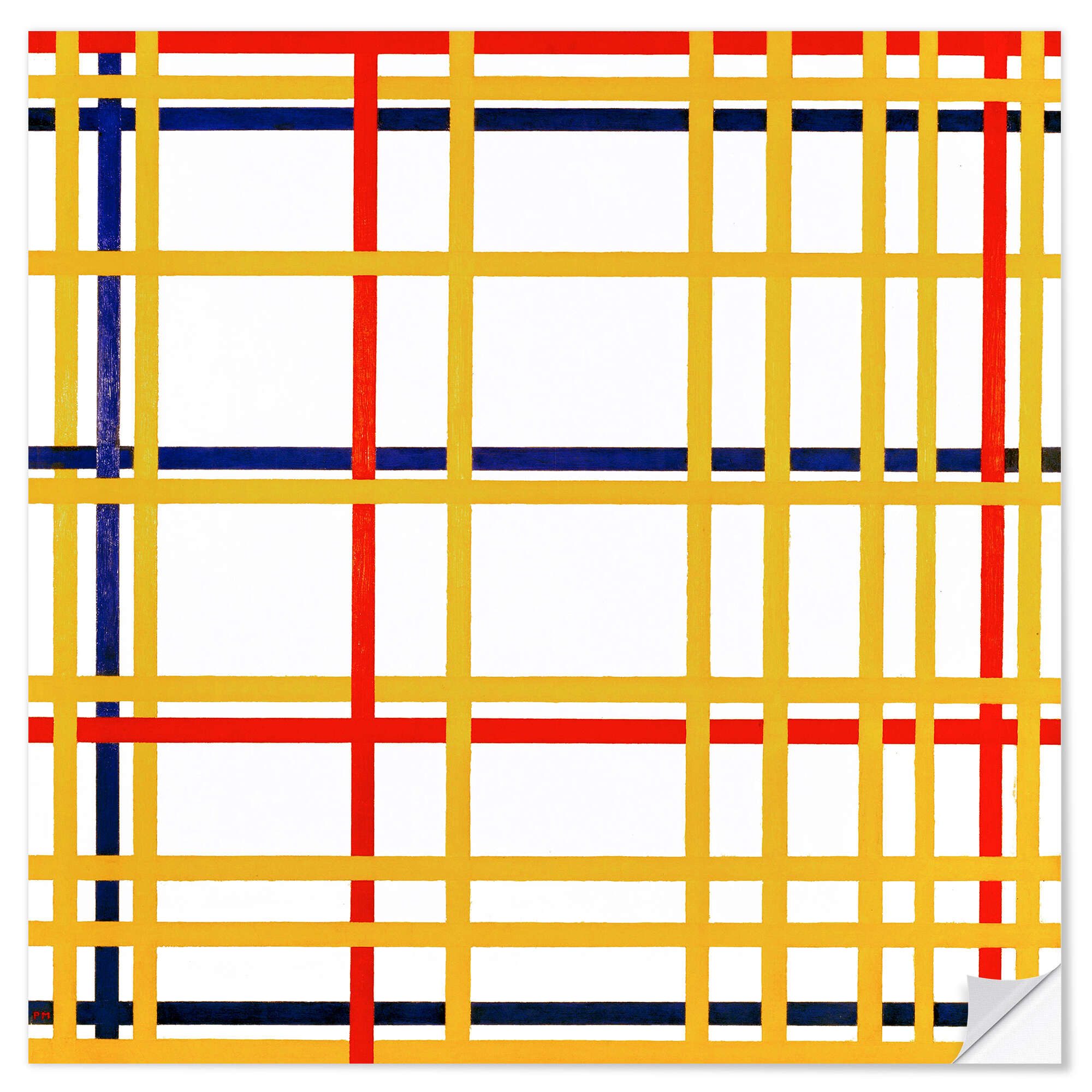 Posterlounge Wandfolie Piet Mondrian New York City Grafikdesign