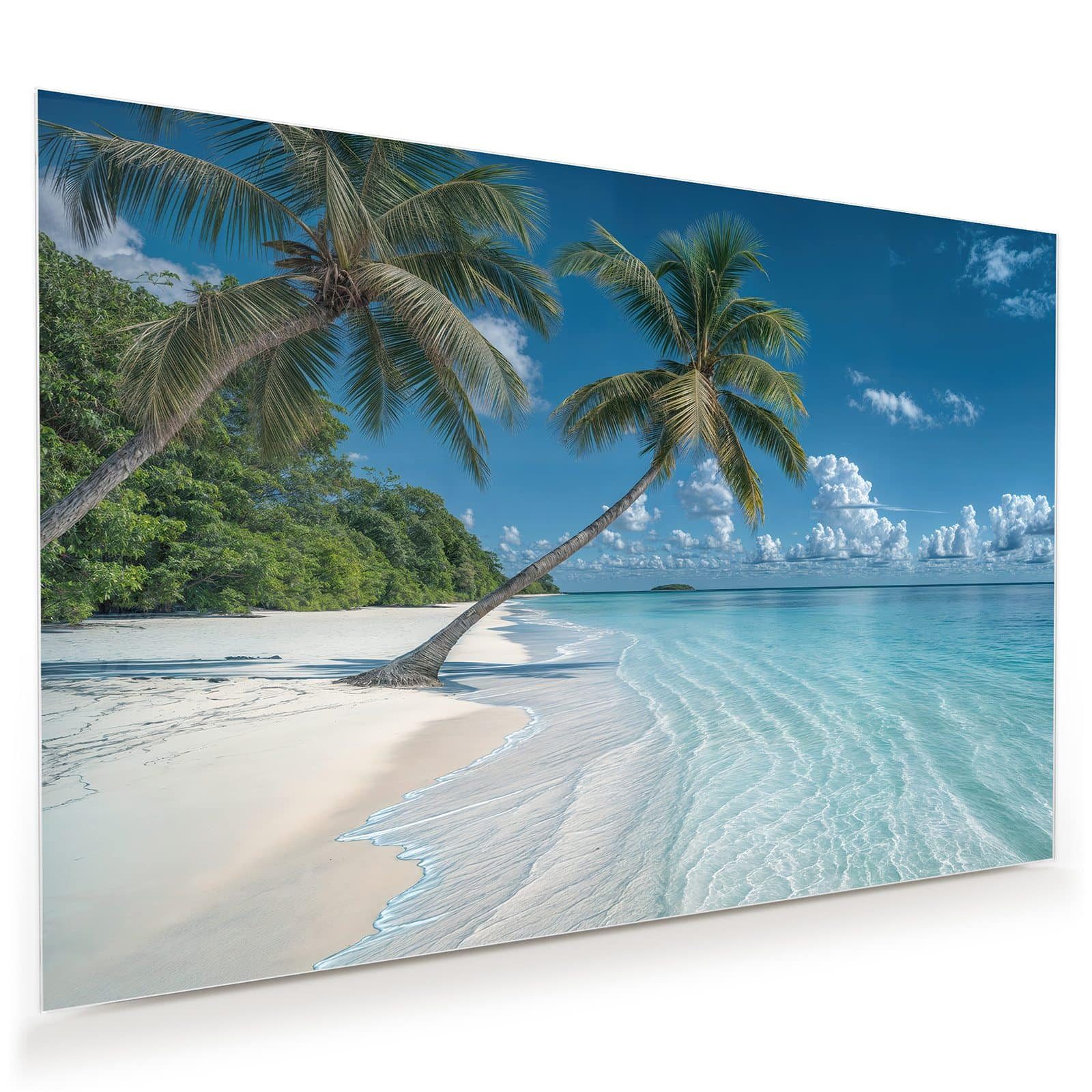 Primedeco Glasbild Wandbild Strandurlaub mit Aufhängung, Strand & Meer (21 verschiedene Größen ...