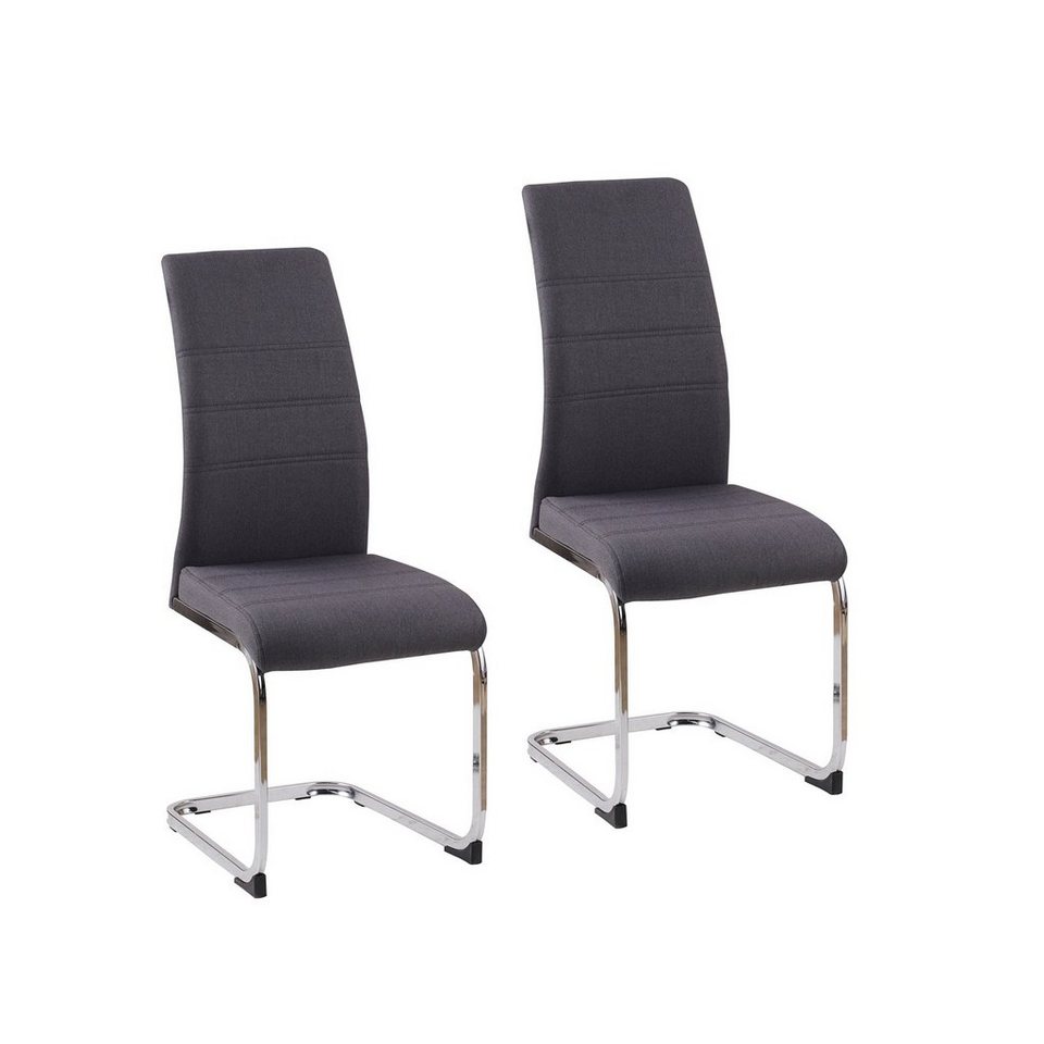 Hti Line Esszimmerstuhl Schwingstuhl Sallyc Grau 2er Set 2 St