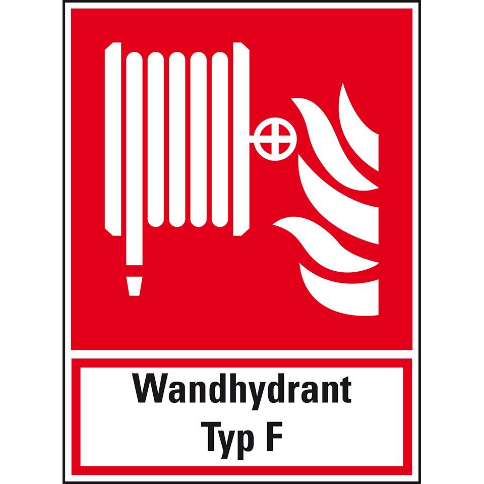 König Werbeanlagen Hinweisschild Brandschutz-Schild Wandhydrant,ASR/ISO,Folie,selbstklebend ...