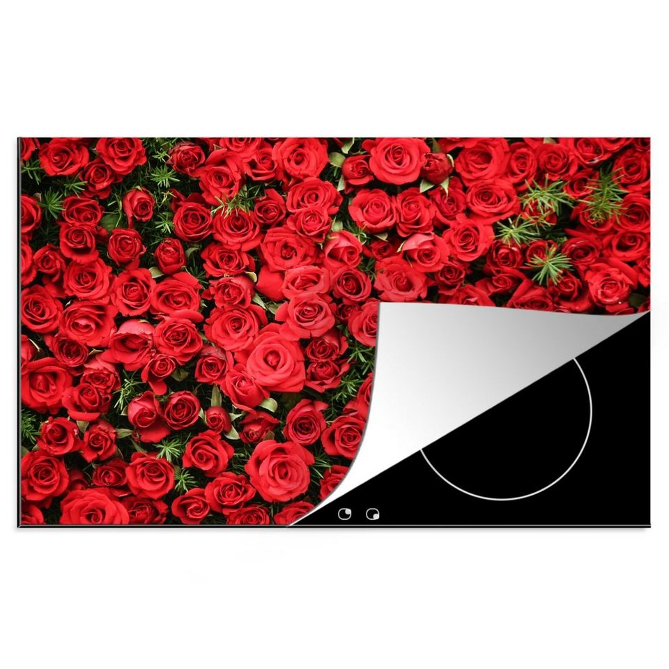 MuchoWow Herdblende-/Abdeckplatte Rosen - Rot - Strauch, Vinyl, (1 tlg ... MuchoWow Herdblende-/Abdeckplatte Rosen - Rot - Strauch, Vinyl, (1 tlg ...