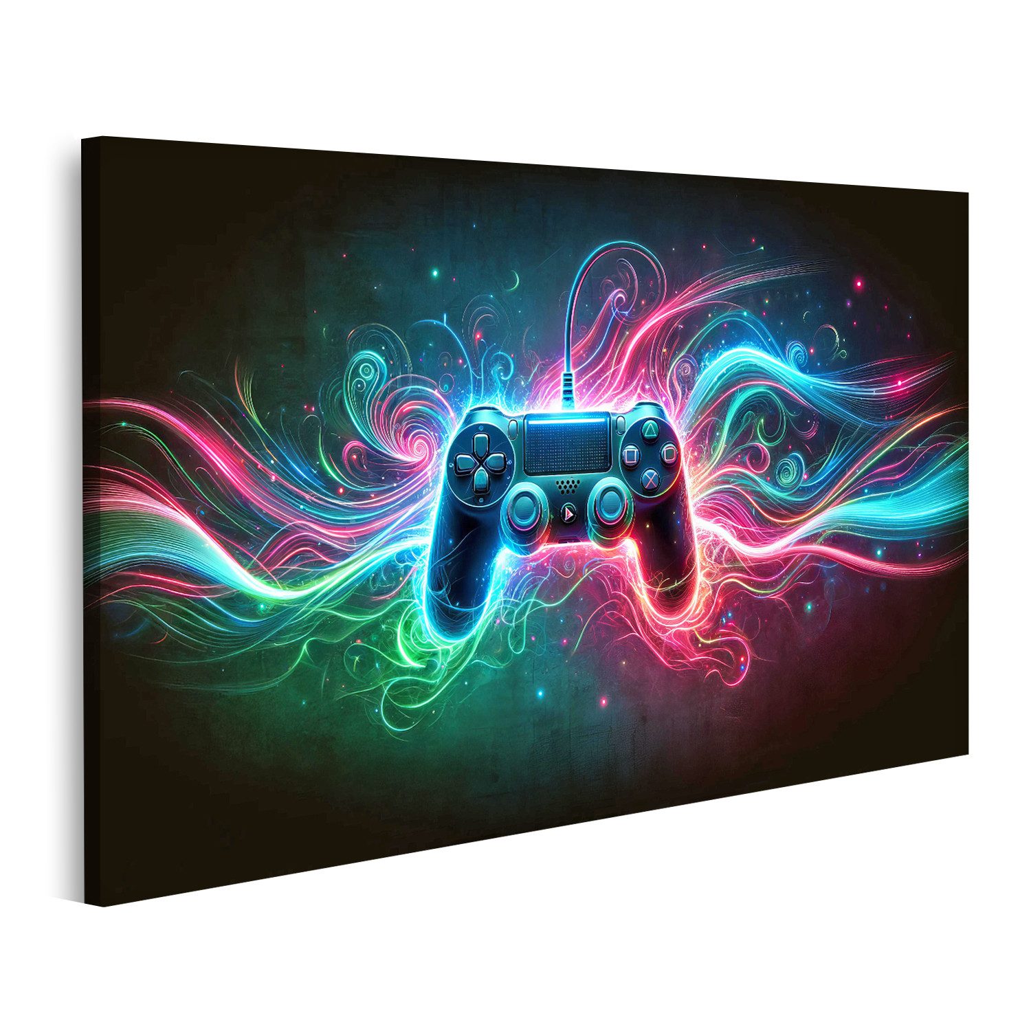 islandburner Leinwandbild Gaming-Controller groß und detailliert