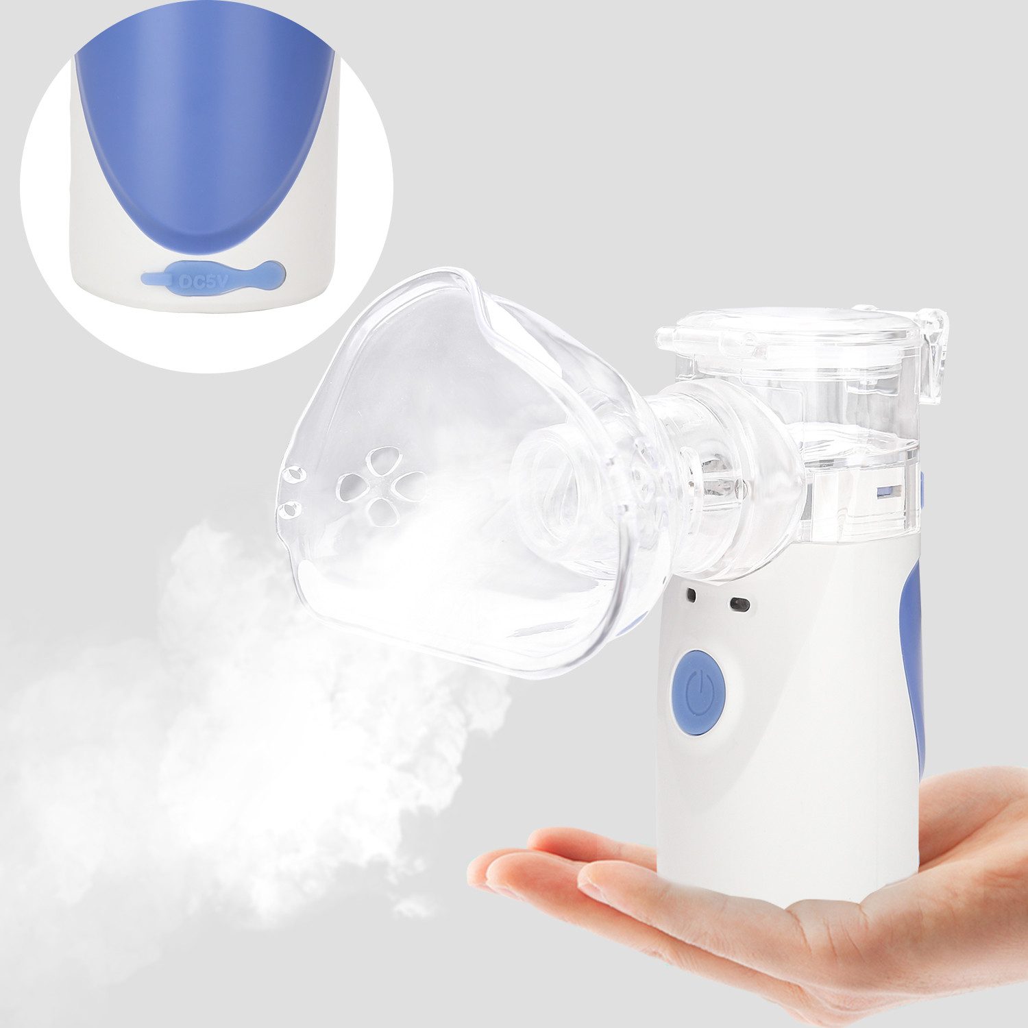 Clanmacy Mini-Inhalator Inhaliergerät Tragbarer Baby-Inhalato Nano ...