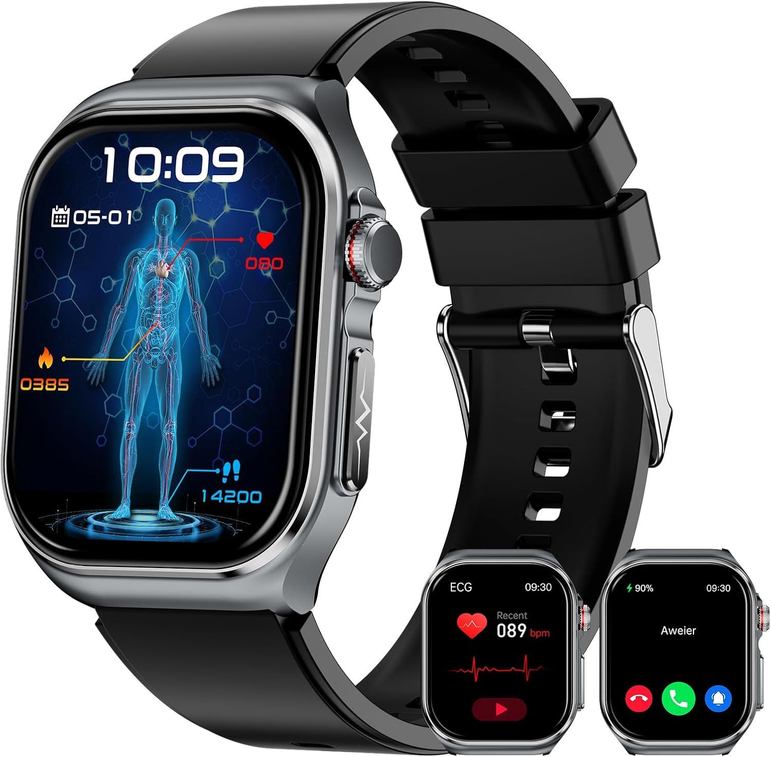 HIDAMEL ET585 Smartwatch (5,1 cm, android ios), Smartwatch mit 2.04 ...