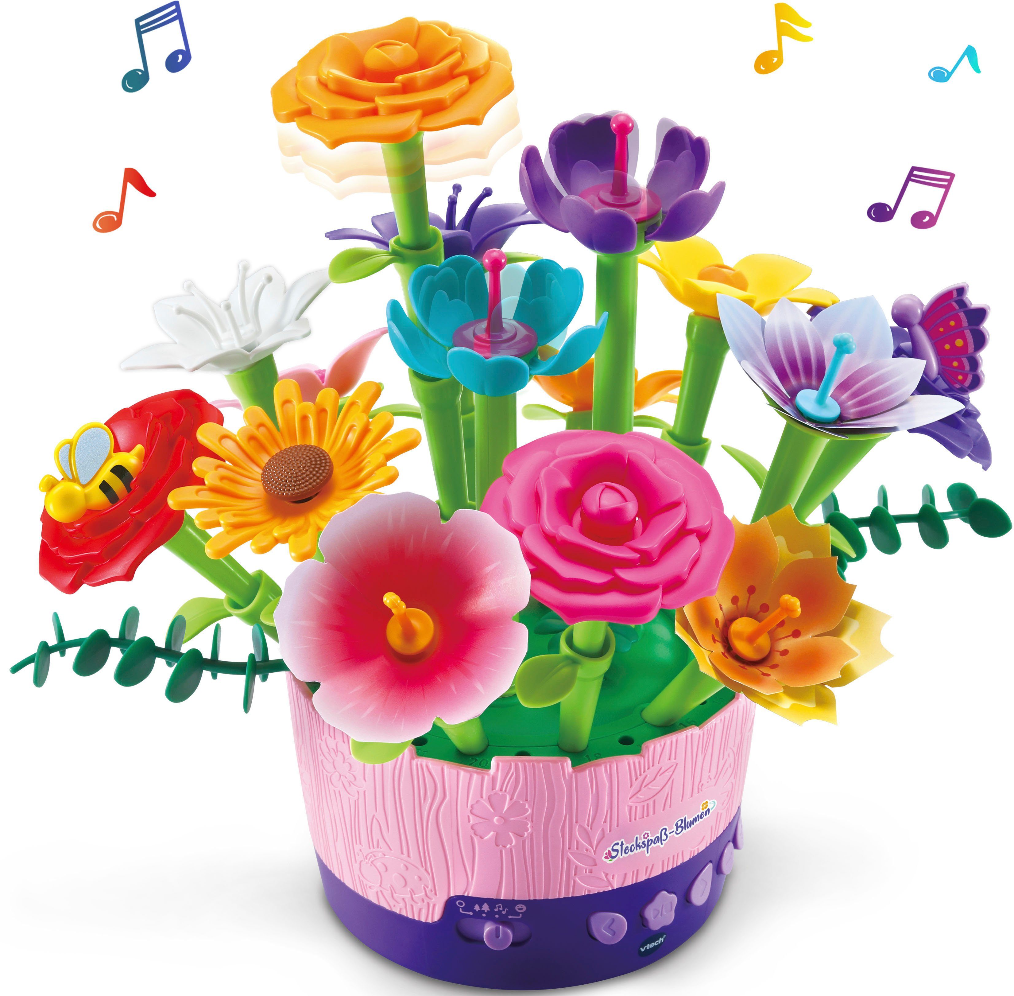 Vtech® Kreativset Steckspaß-Blumen, mit Sound, Mit 20 verschiedenen ...