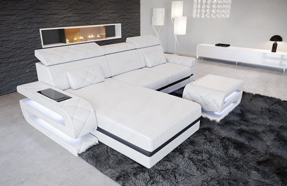 Sofa Dreams Ecksofa Ledersofa Bologna L Form Mini Designersofa Sofa