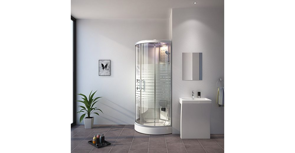 HOME DELUXE Komplettdusche »Duschkabine WHITE PEARL - 90 x 90 cm«, BxT ...