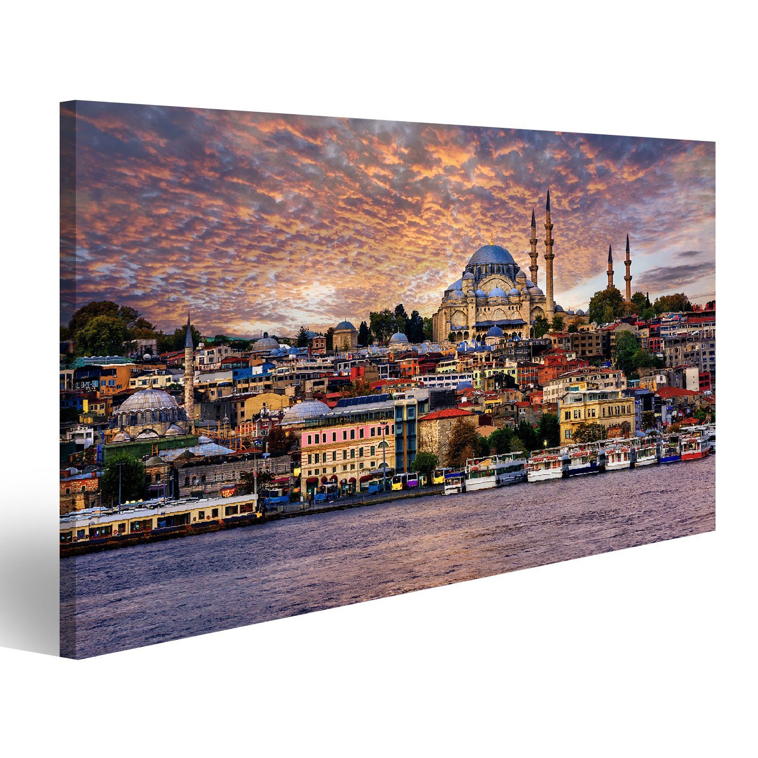 islandburner Leinwandbild »Bild auf Leinwand Goldenes Horn Und Die Altstadt Von Istanbul Auf ...