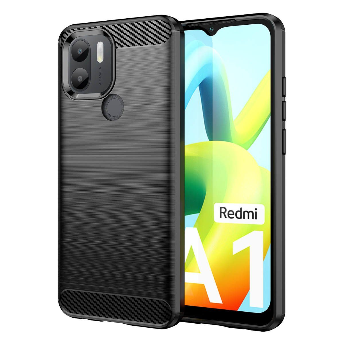 Cofi1453 Bumper Carbon Case Hülle Für Xiaomi Redmi A1 Plus Flexible