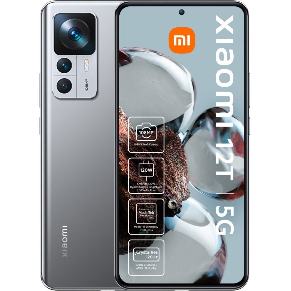 Xiaomi 12T 5G 128 GB / 8 GB - Smartphone - silber Smartphone (6,7 Zoll ...