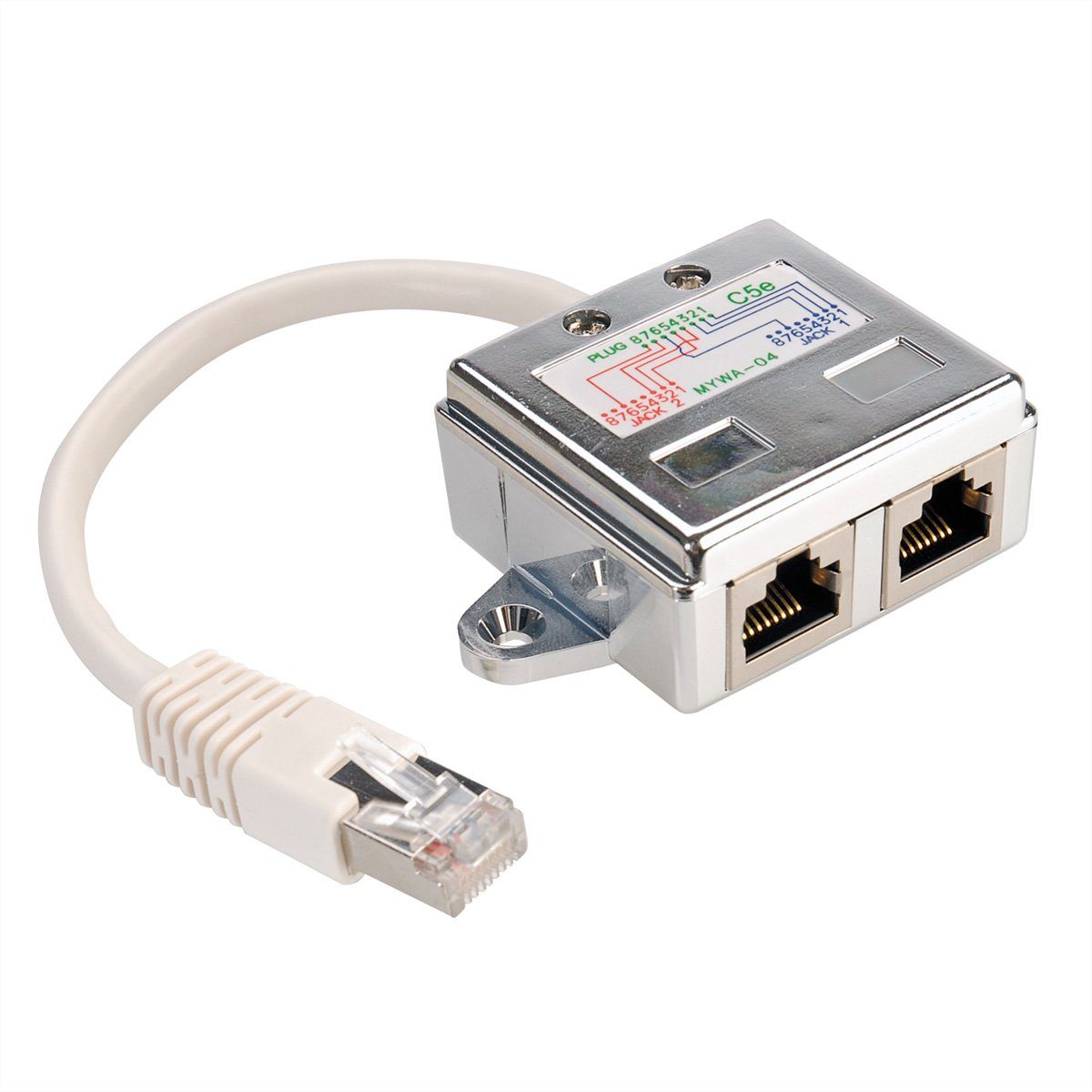 VALUE T-Adapter Kat.5e (Class D), STP Netzwerk-Panel, Geeignet für ...