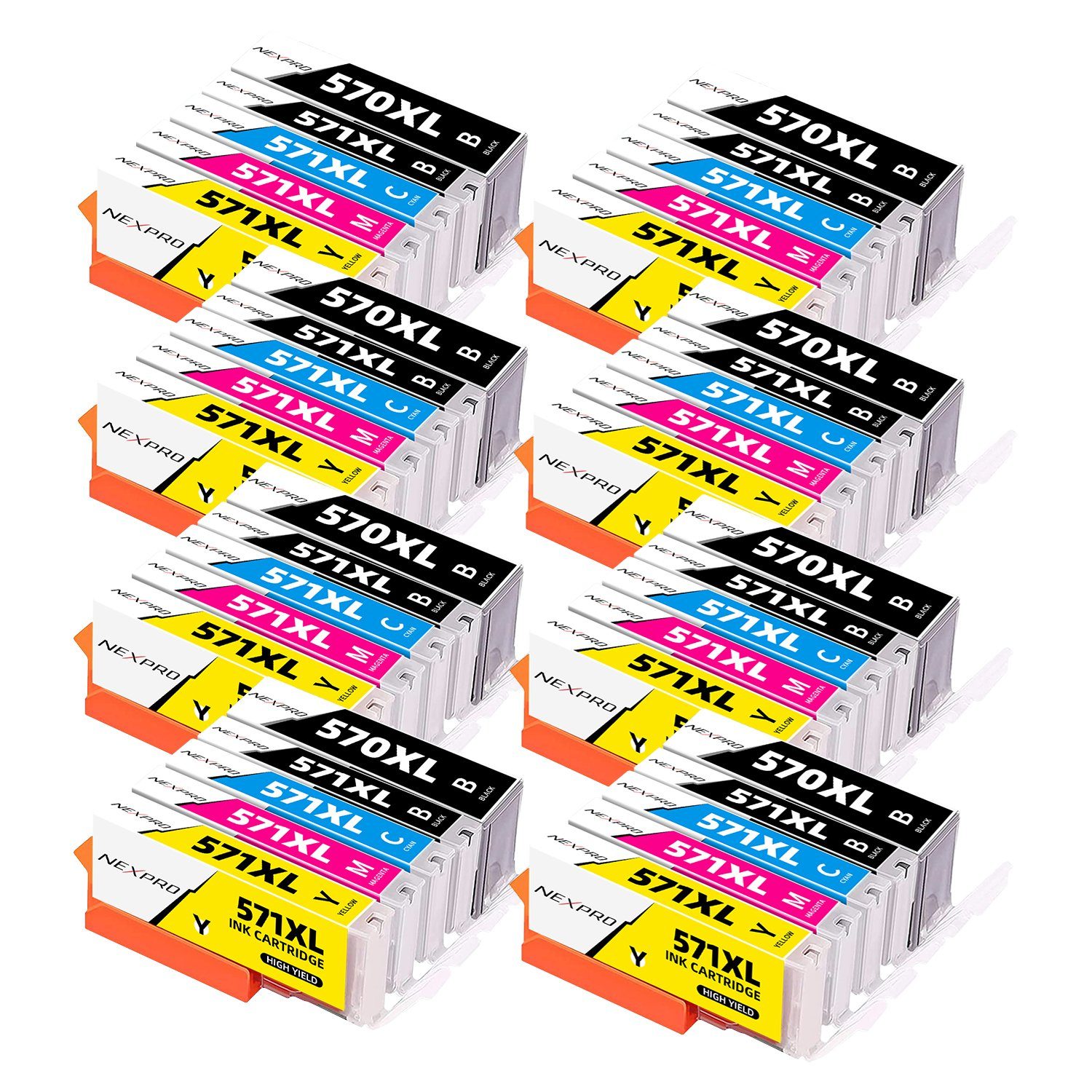 NEXPRO Canon PGI-570 PGI 570 CLI-571 CLI 571 XL Druckerpatronen, 40er Set Tintenpatrone (Packung ...