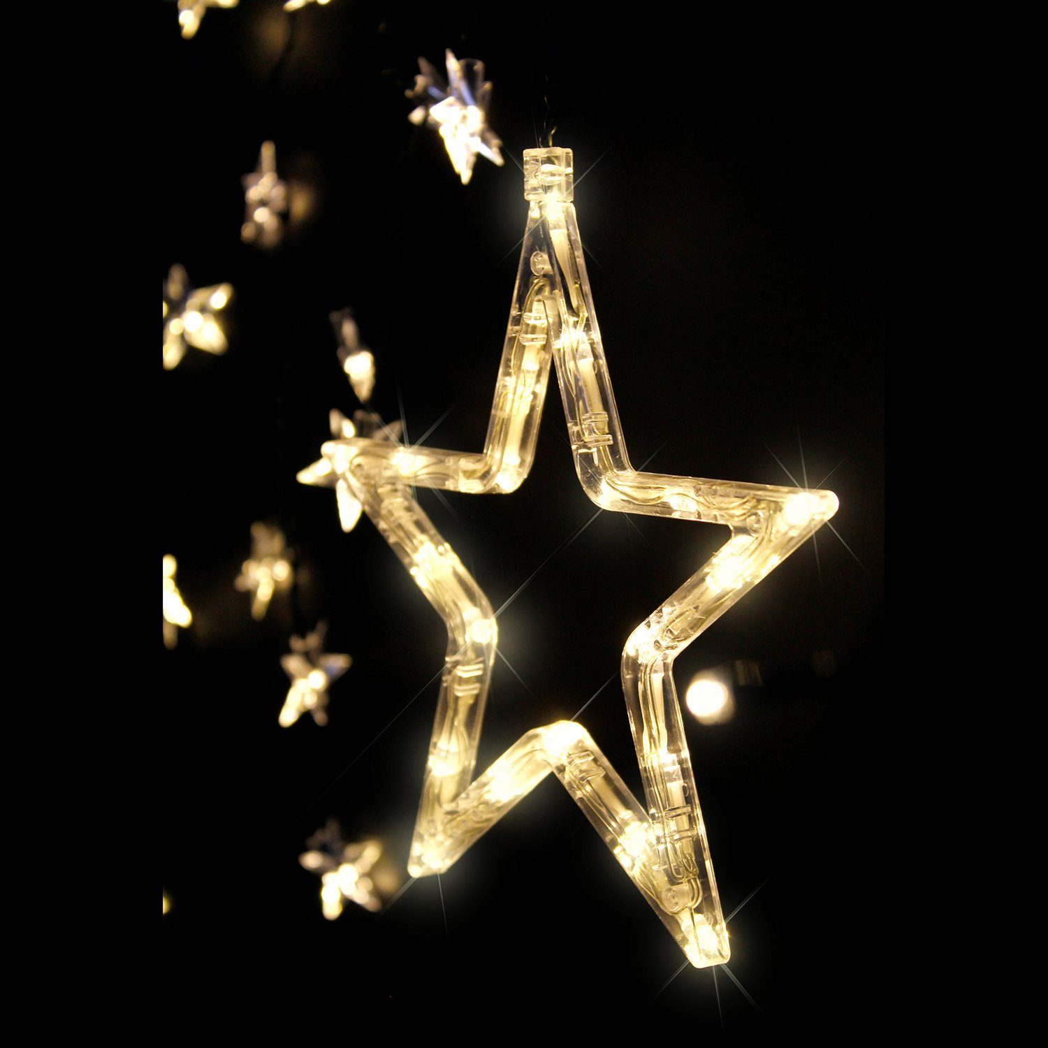 ᐅ Mojawo Lichtervorhang Weihnacht's LED Sternenvorhang mit 90 LED | OTTO