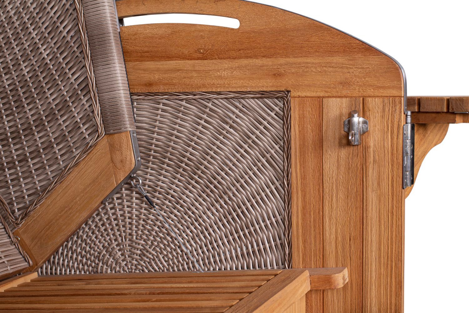 deVries PURE® Strandkorb Sailor XL - PE white kubu - Dessin 249, BxTxH ...