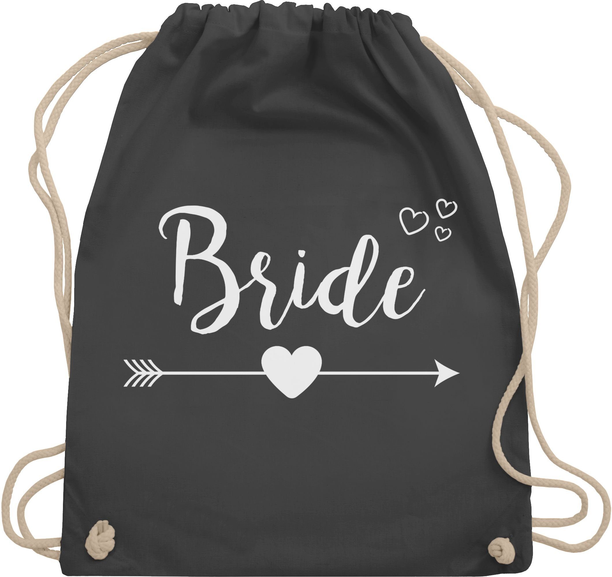 Shirtracer Turnbeutel Bride Herzpfeil Jga Junggesellenabschied