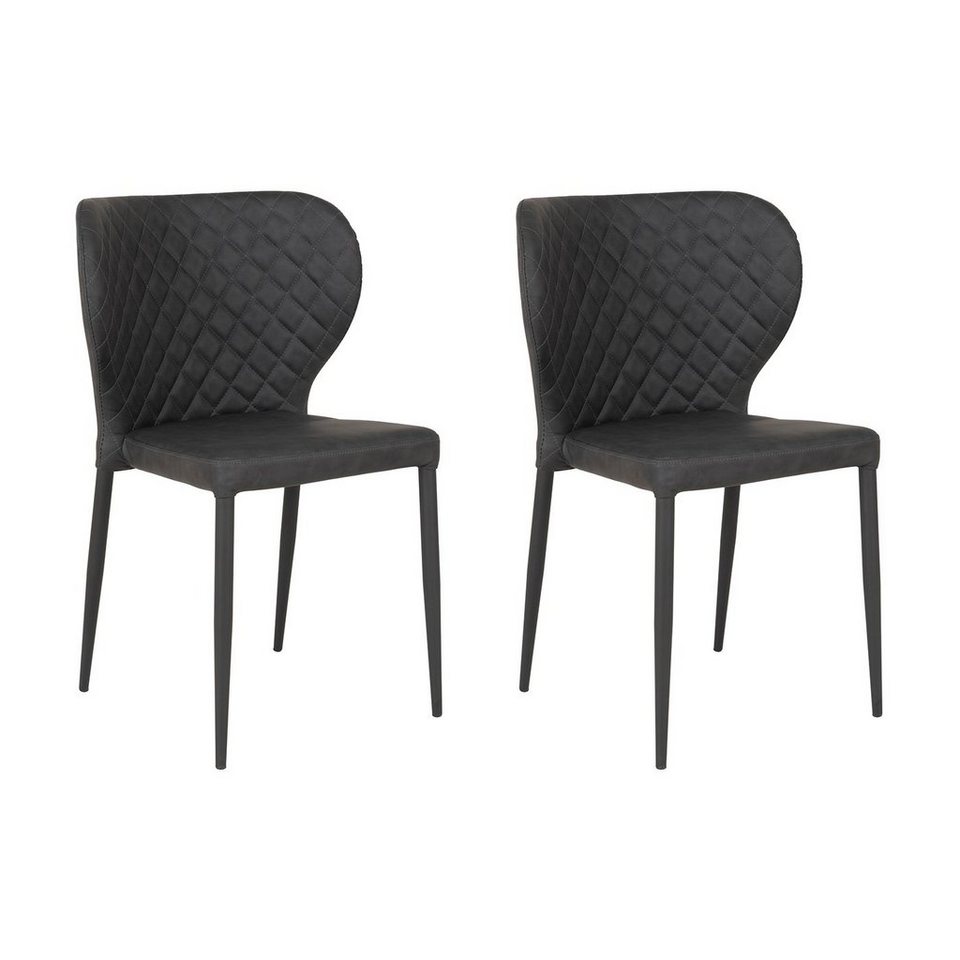Ebuy24 Esszimmerstuhl 4er Set Pisa Esszimmerstuhl Dunkel Grau Schwarz