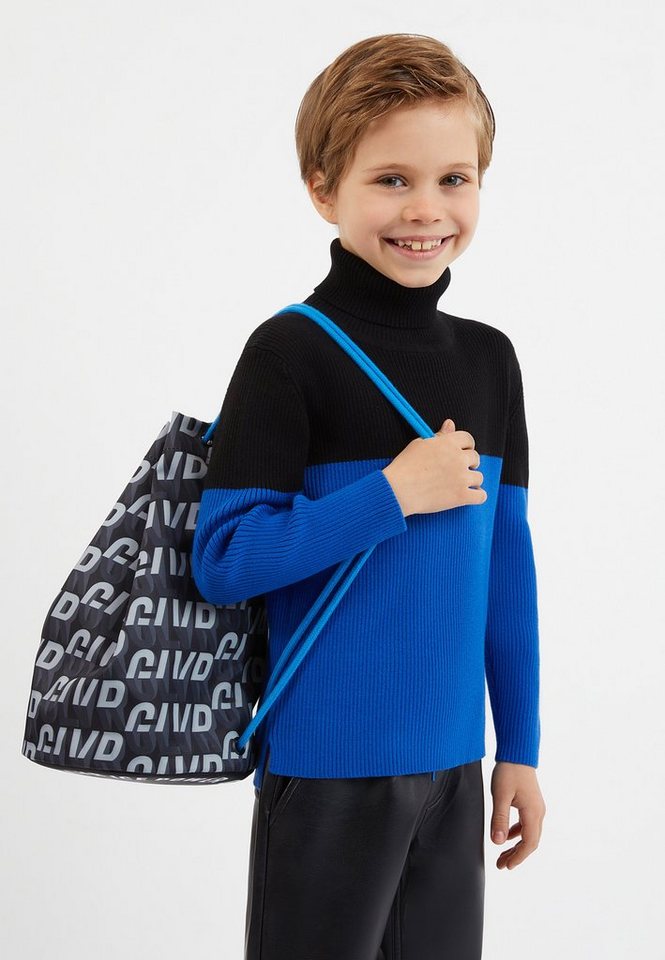 Gulliver Rollkragenpullover Mit Zweifarbigem Design Im Geraden Schnitt