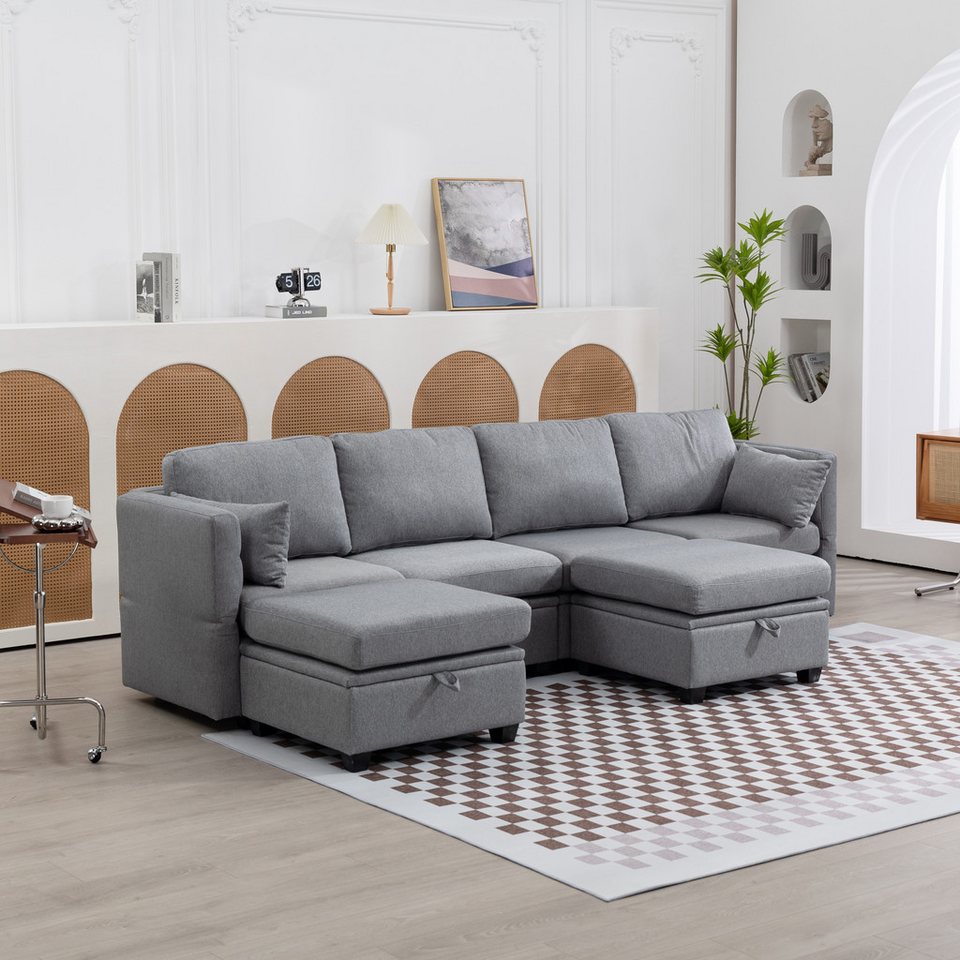 Joivi Ecksofa Soft U Förmigen Sofa Liegesofa Ecksofa Schlafsofa Mit