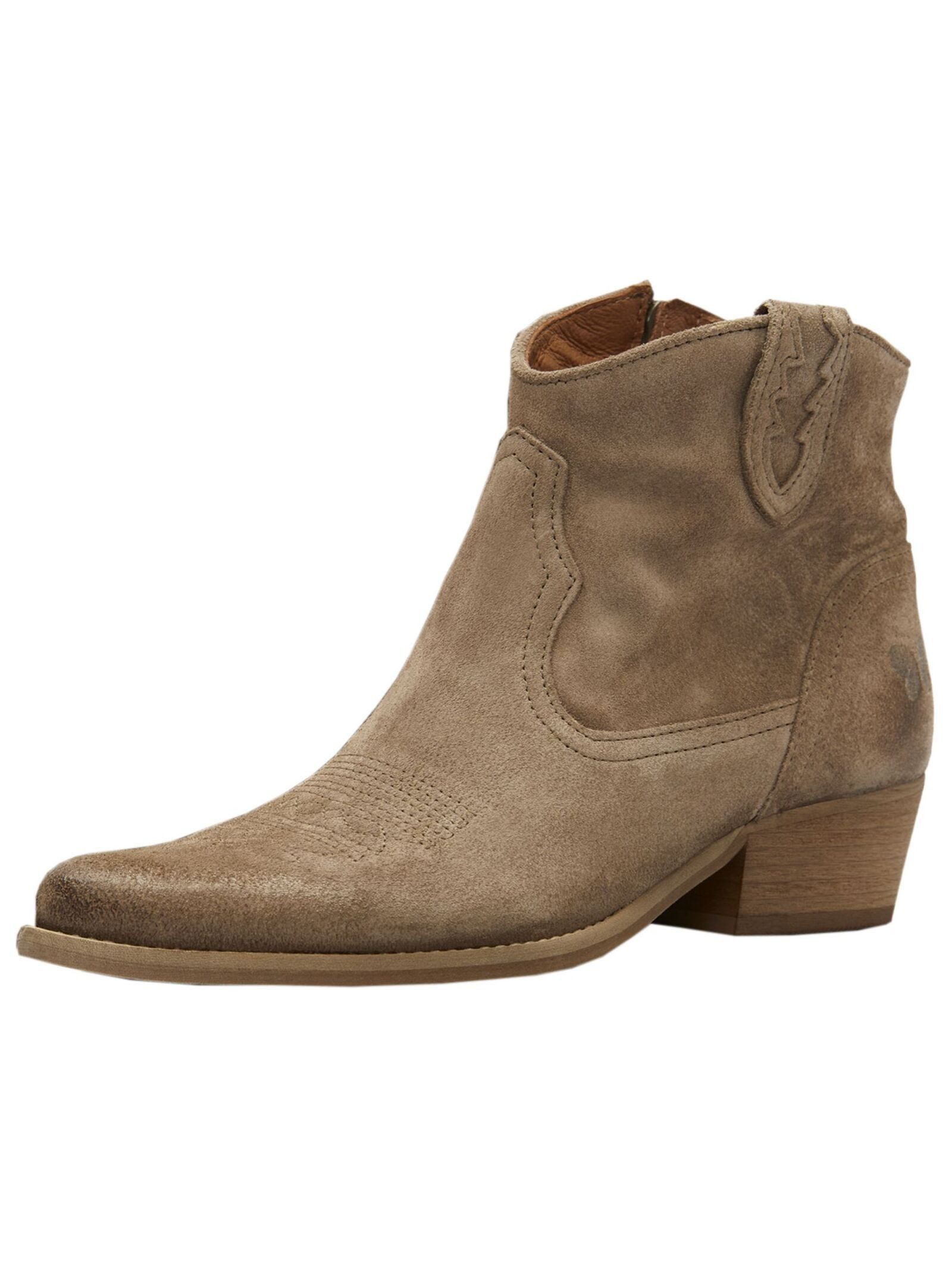 Felmini Wide Fit Stiefelette Leder Cowboy Stiefelette, Verschluss ...