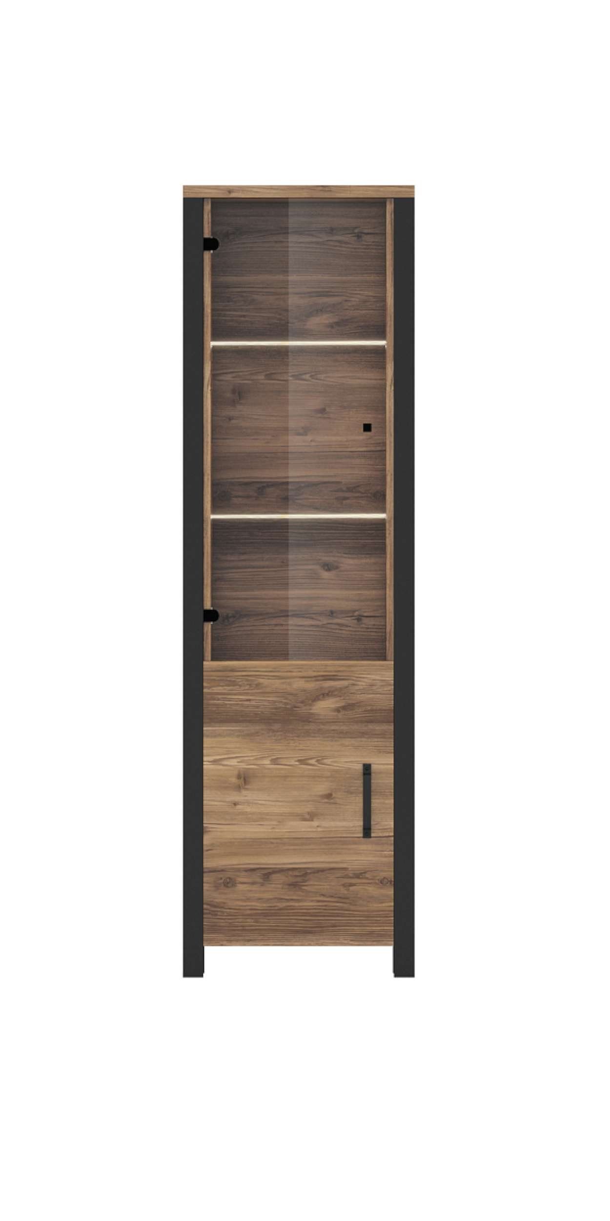 99rooms Vitrine Den Appenzeller Fichte Schwarz Matt Standvitrine