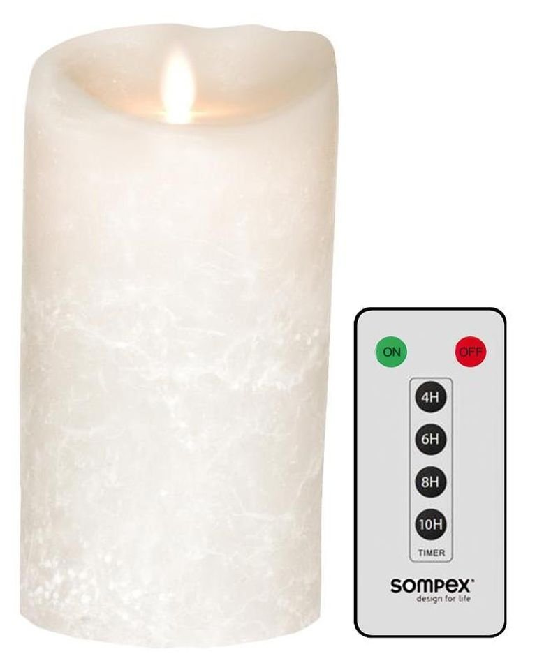 Sompex Led Kerze Flame Led Kerze Weiß Frost 18cm Set 2 Tlg 1 Kerze