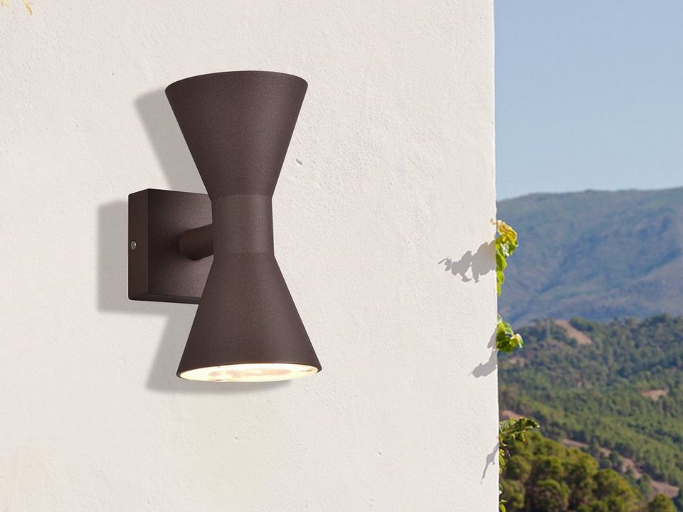 Meinewunschleuchte Led Außen Wandleuchte Led Wechselbar Warmweiß Up